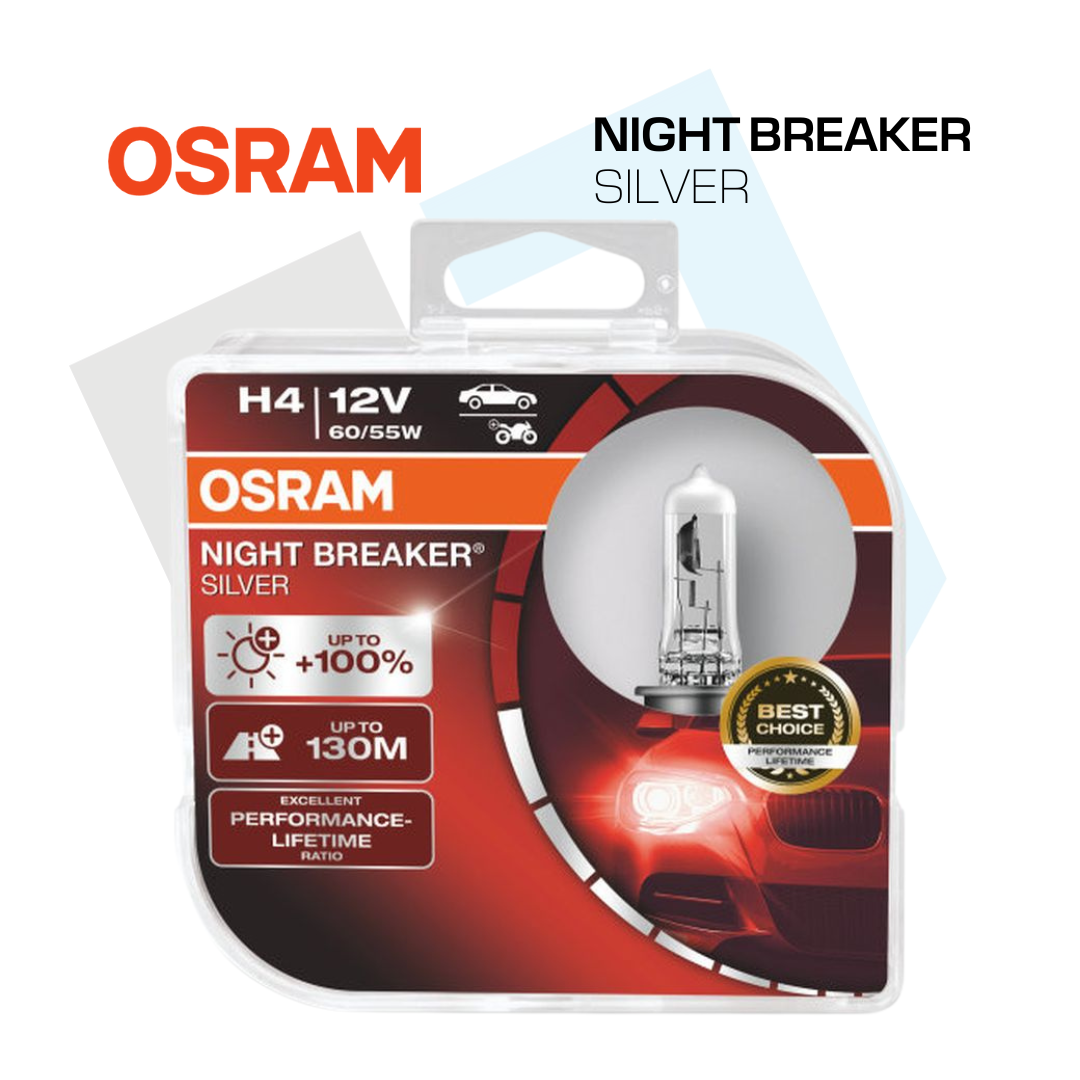 Sijalica H4 OSRAM Night Breaker Silver – Duo Box | Electron